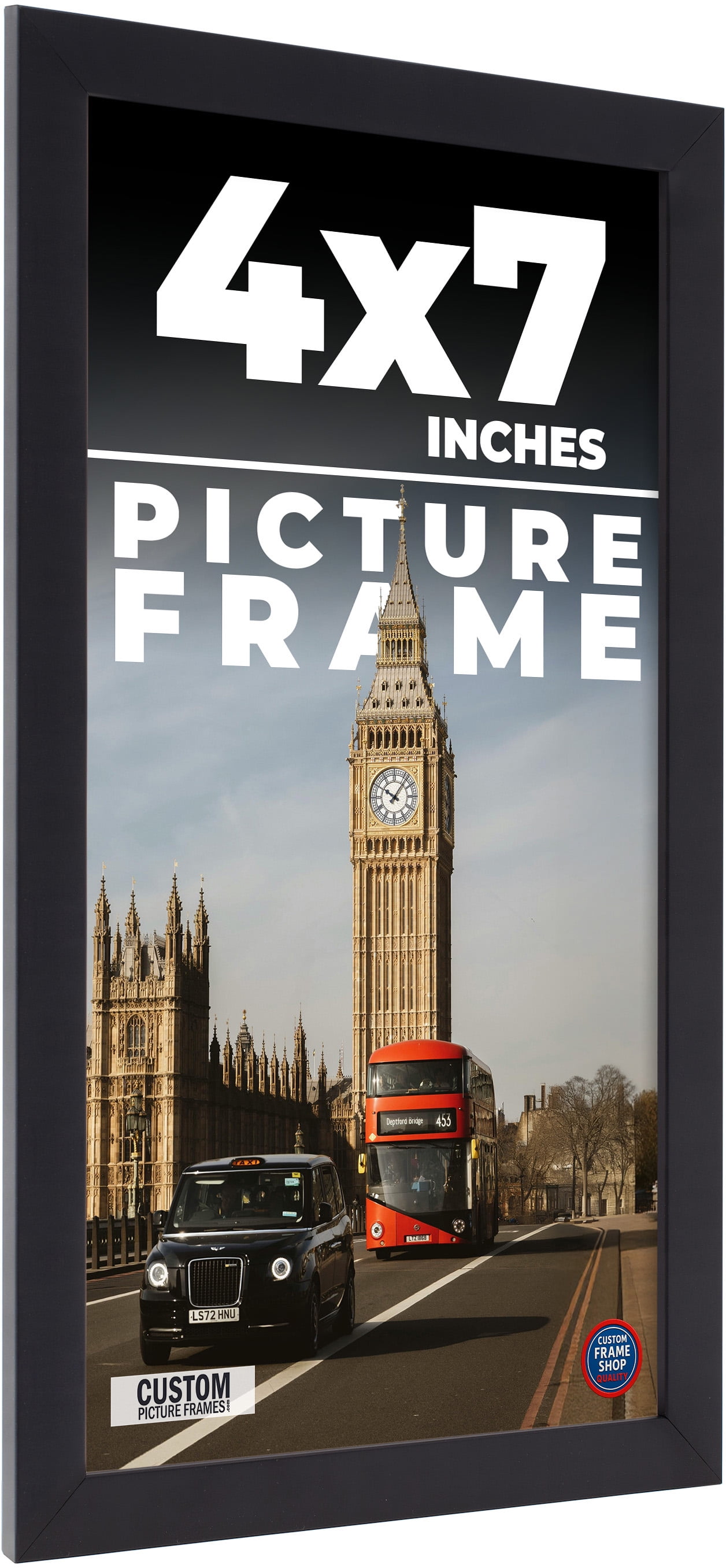 4x7 In Frame Black Real Wood Picture Frame Width 0.75 inches | Interior ...