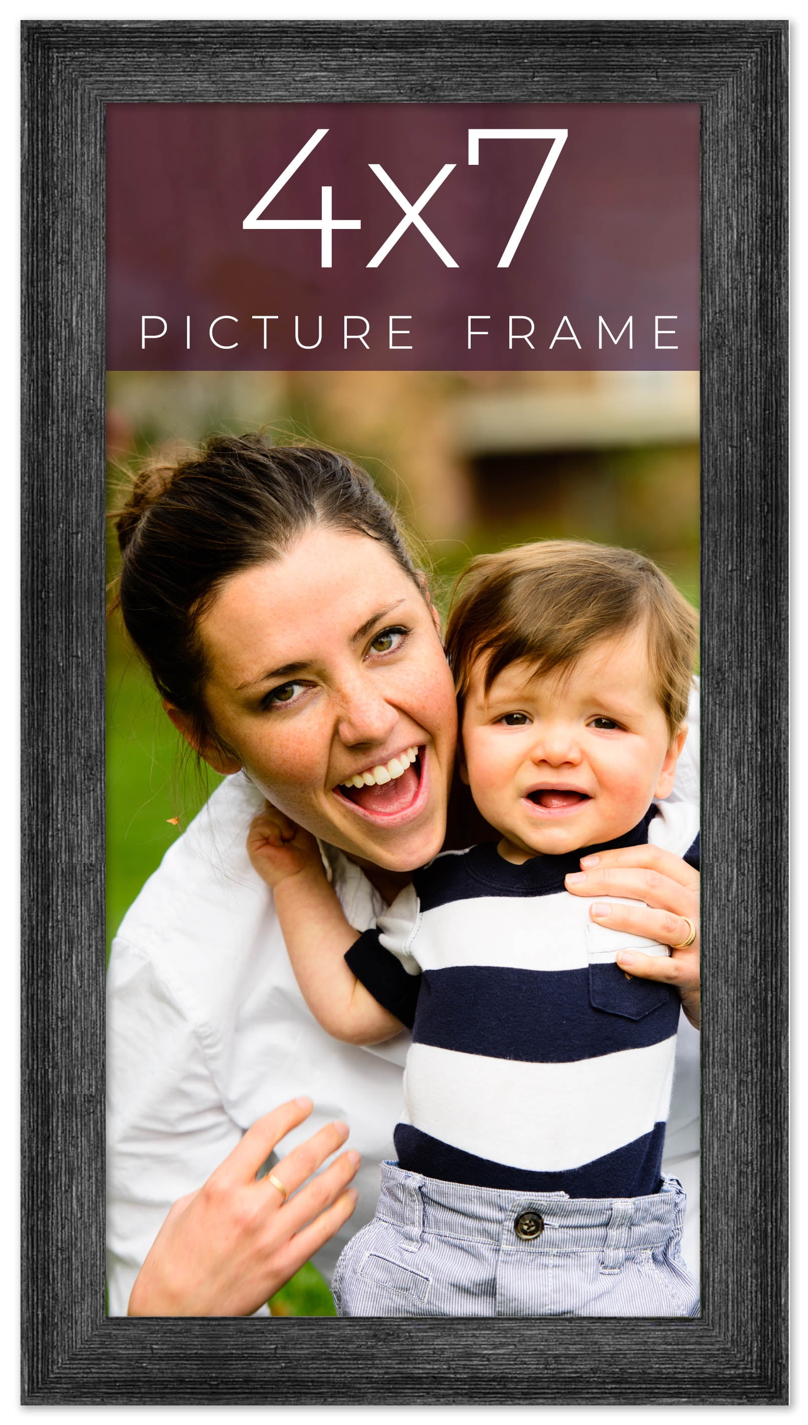 4x7 In Frame Black Real Wood Picture Frame Width 1.5 inches | Interior ...
