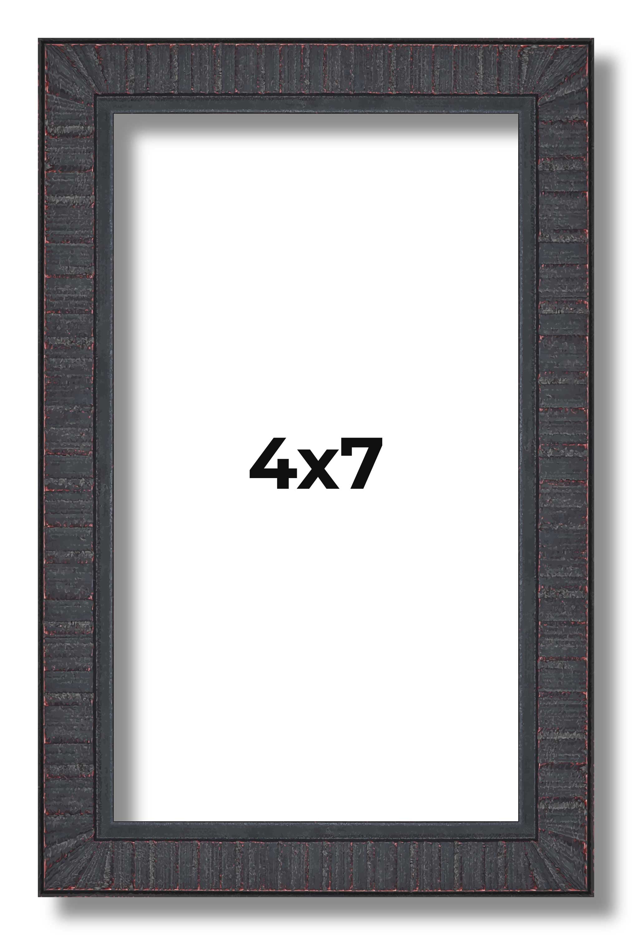 4x7 In Rustic Brown Real Wood Picture Frame Width 0.75 inches ...