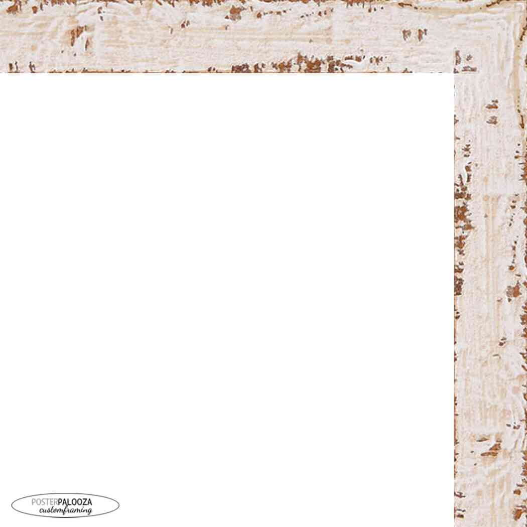 4x7 Shabby Chic / Farmhouse White Wood Picture Frame - UV Acrylic, Foam ...