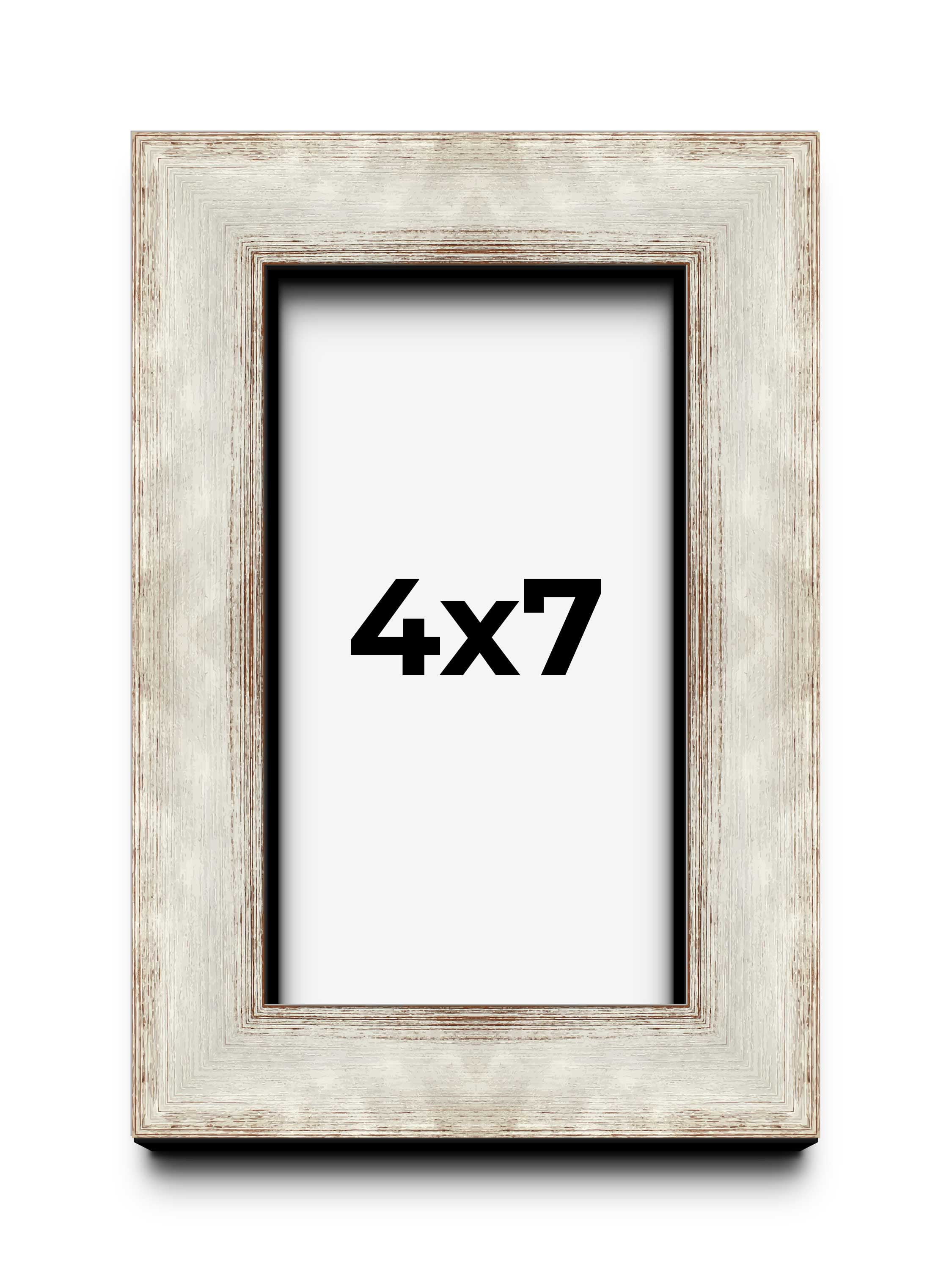 4x7 Silver Shadowbox Frame - Interior Size 4x7 by 1.5 Inches - Made to ...