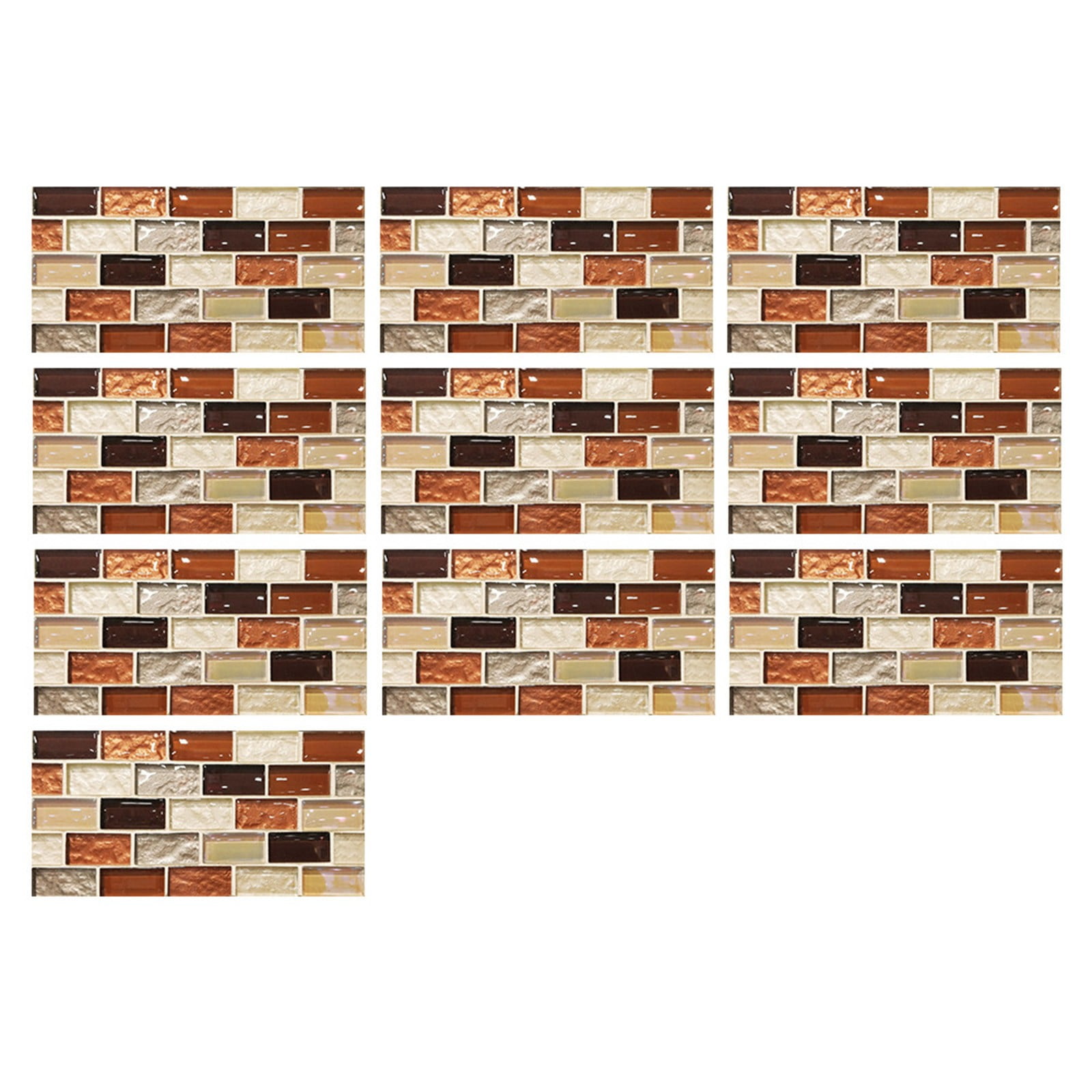 4x8" 1Set 10PC 3D Tile Sticker Self Adhesive Peel and Stick ...