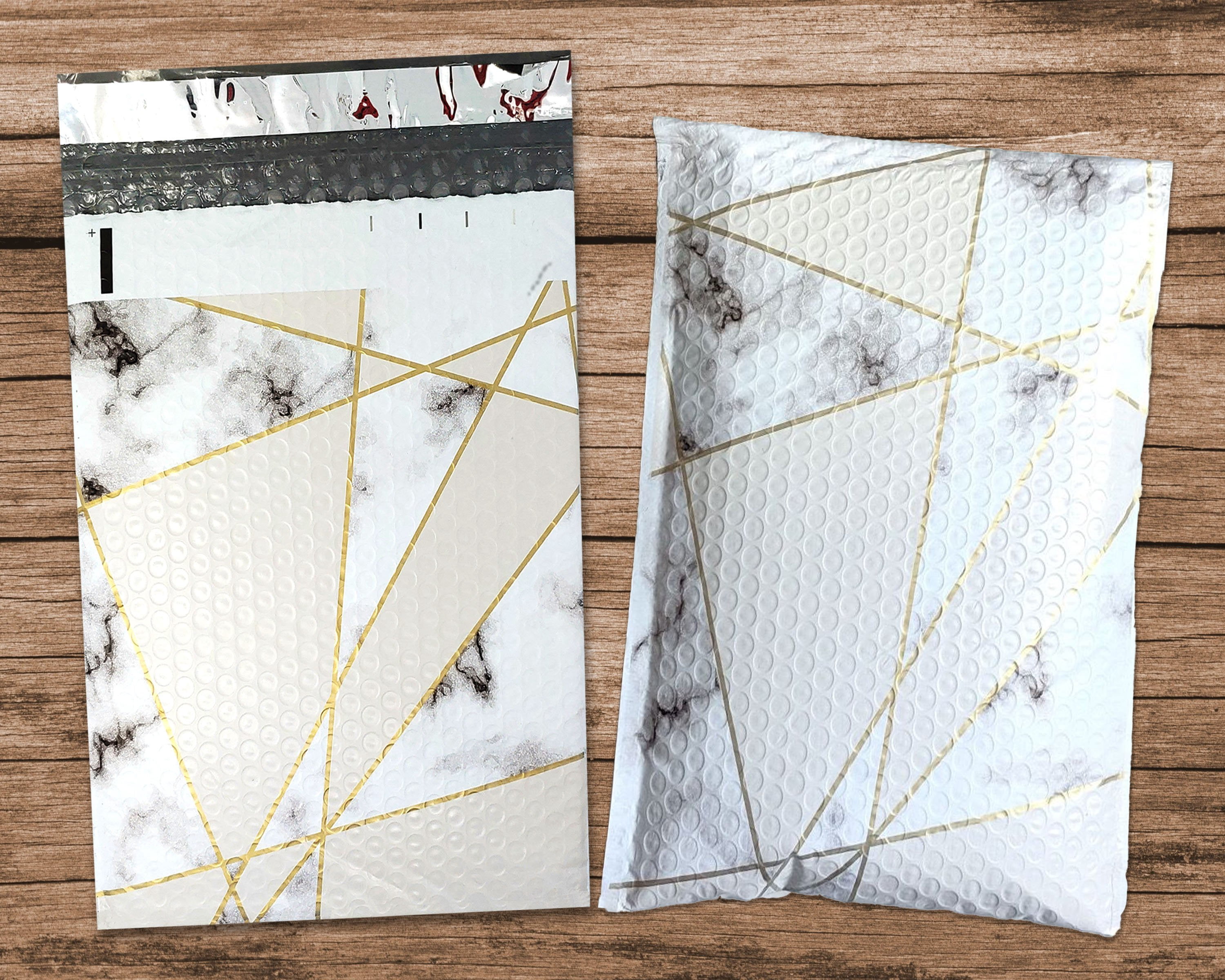 4x8, 8x12 Inch Marble Tile Design Poly Bubble Mailers, Colored Padded ...
