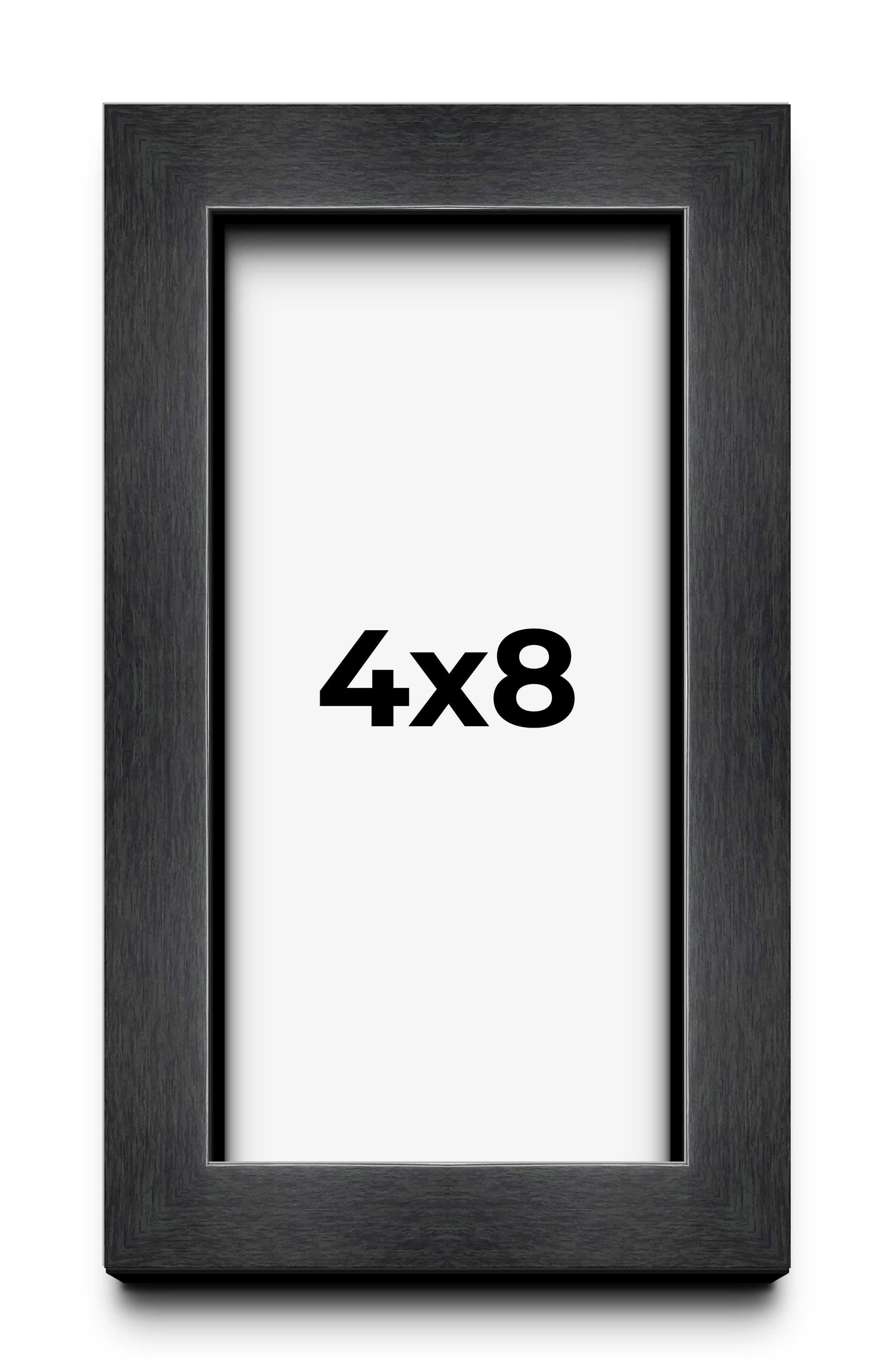 4x8 Black Shadowbox Frame - Interior Size 4x8 by 1 Inches - Made to ...