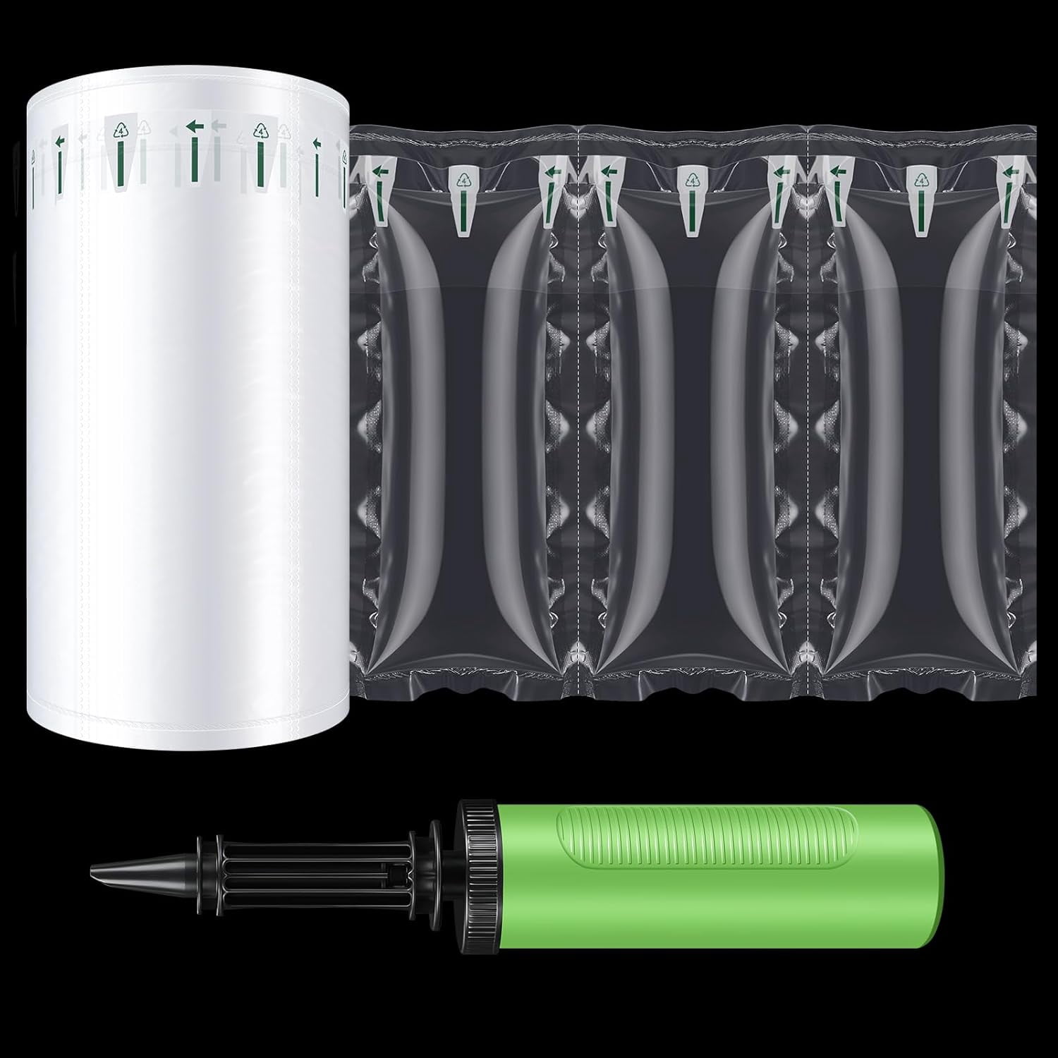 4x8 Clear Air Pillows for Shipping - 500 Count Plastic Packing Bubbles ...