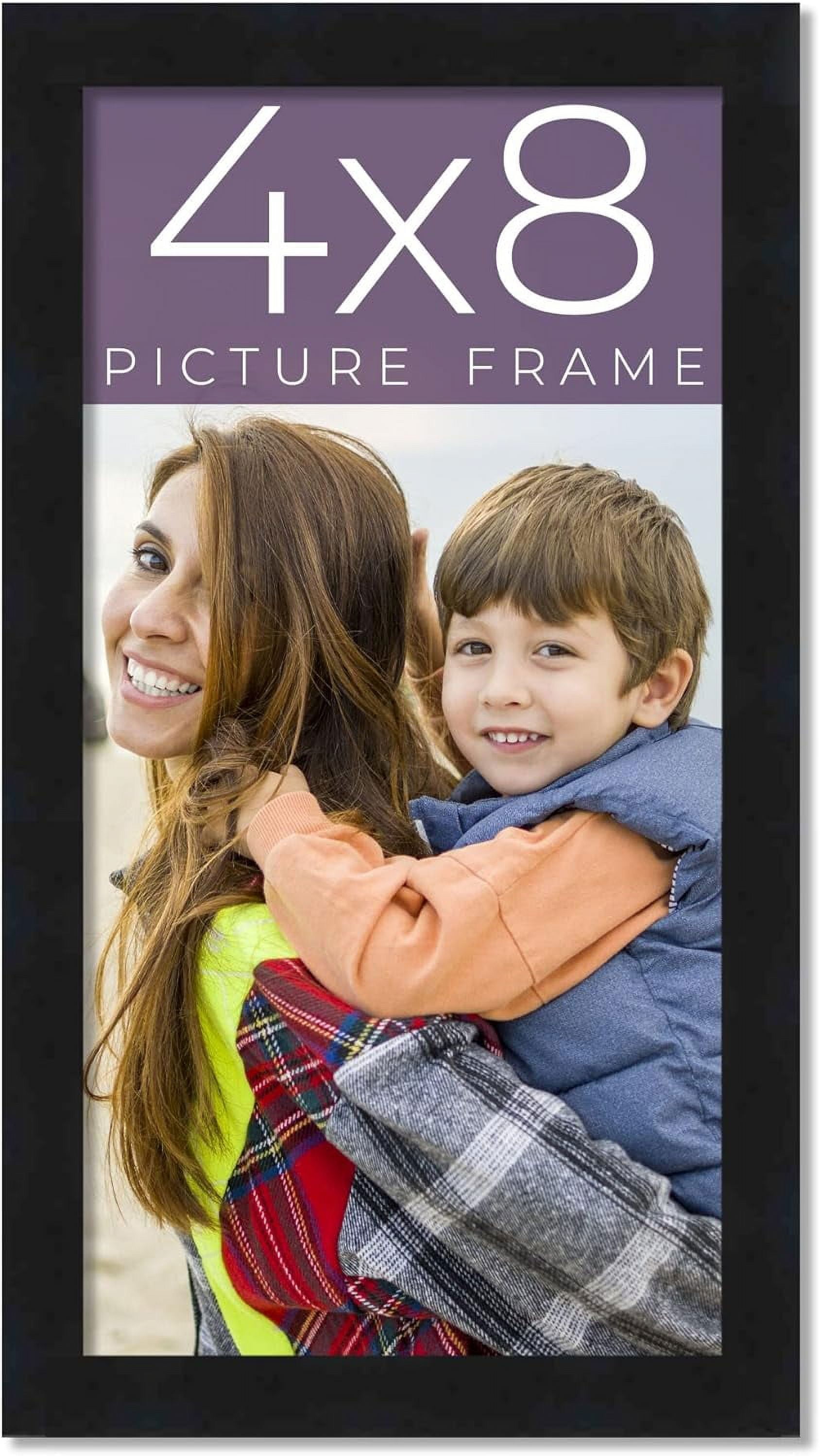 4x8 IN Frame Black Real Wood Picture Frame Width 0.75 Inches | Interior ...