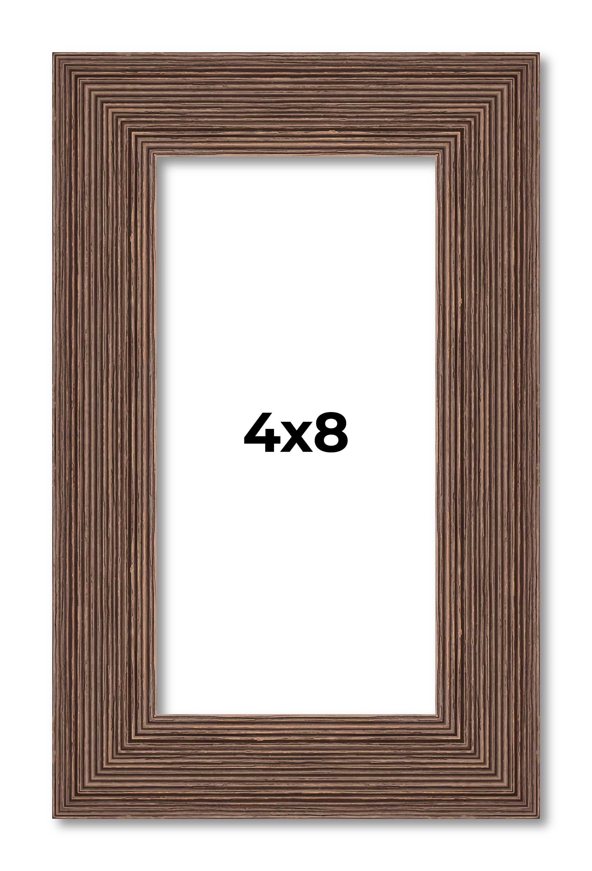 4x8 Frame Brown Farmhouse Solid Wood Picture Frame Width 1.5 Inches ...