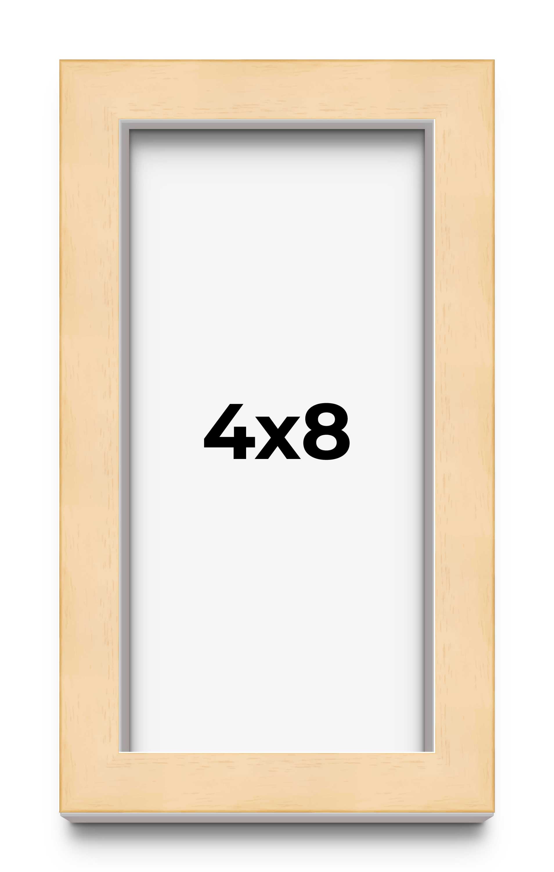 4x8 In Frame Beige Real Wood Picture Frame Width 0.75 inches | Interior ...
