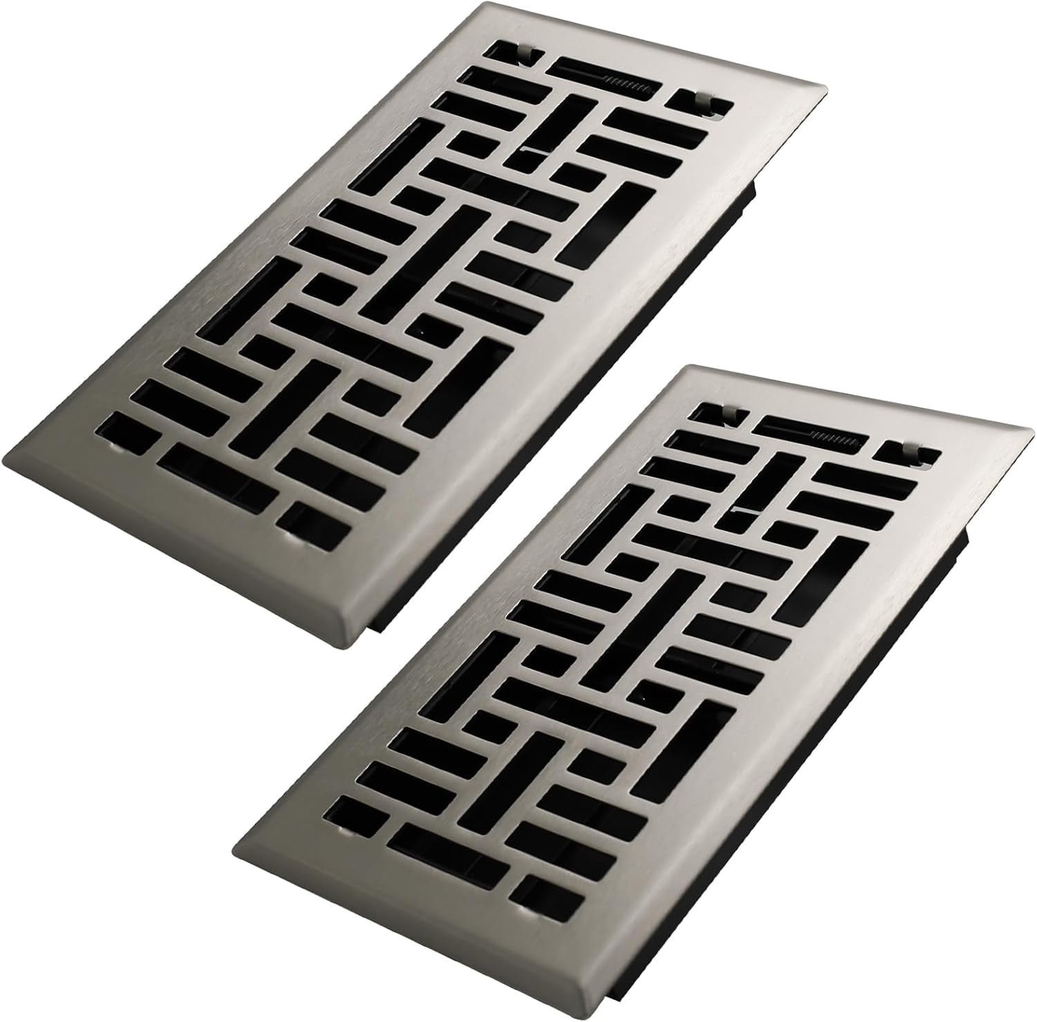 4x8 Inches 2 Pack Heavy Duty WalkSNle Floor Register Easy Adjust Air ...