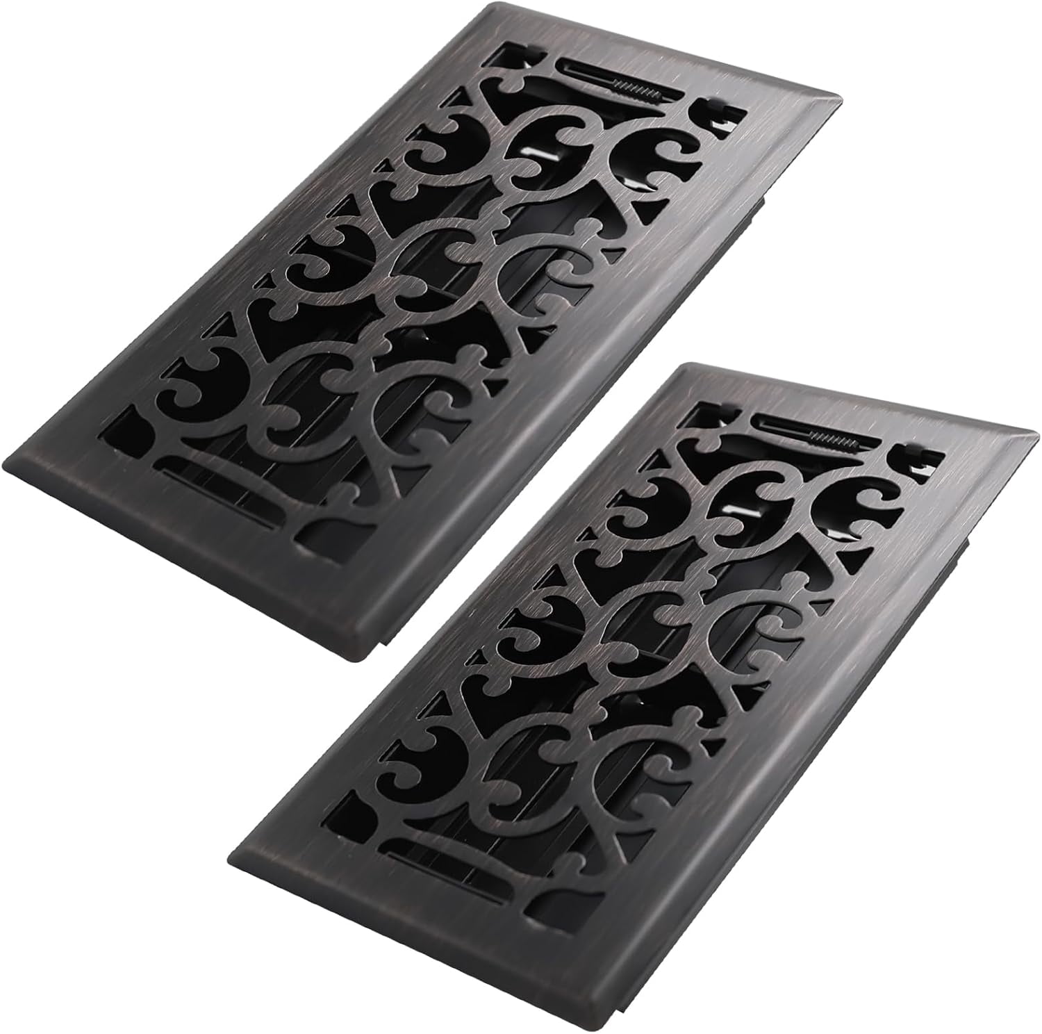 4x8 Inches 2 Pack Heavy Duty Walkable Floor Register - Easy Adjust Air ...