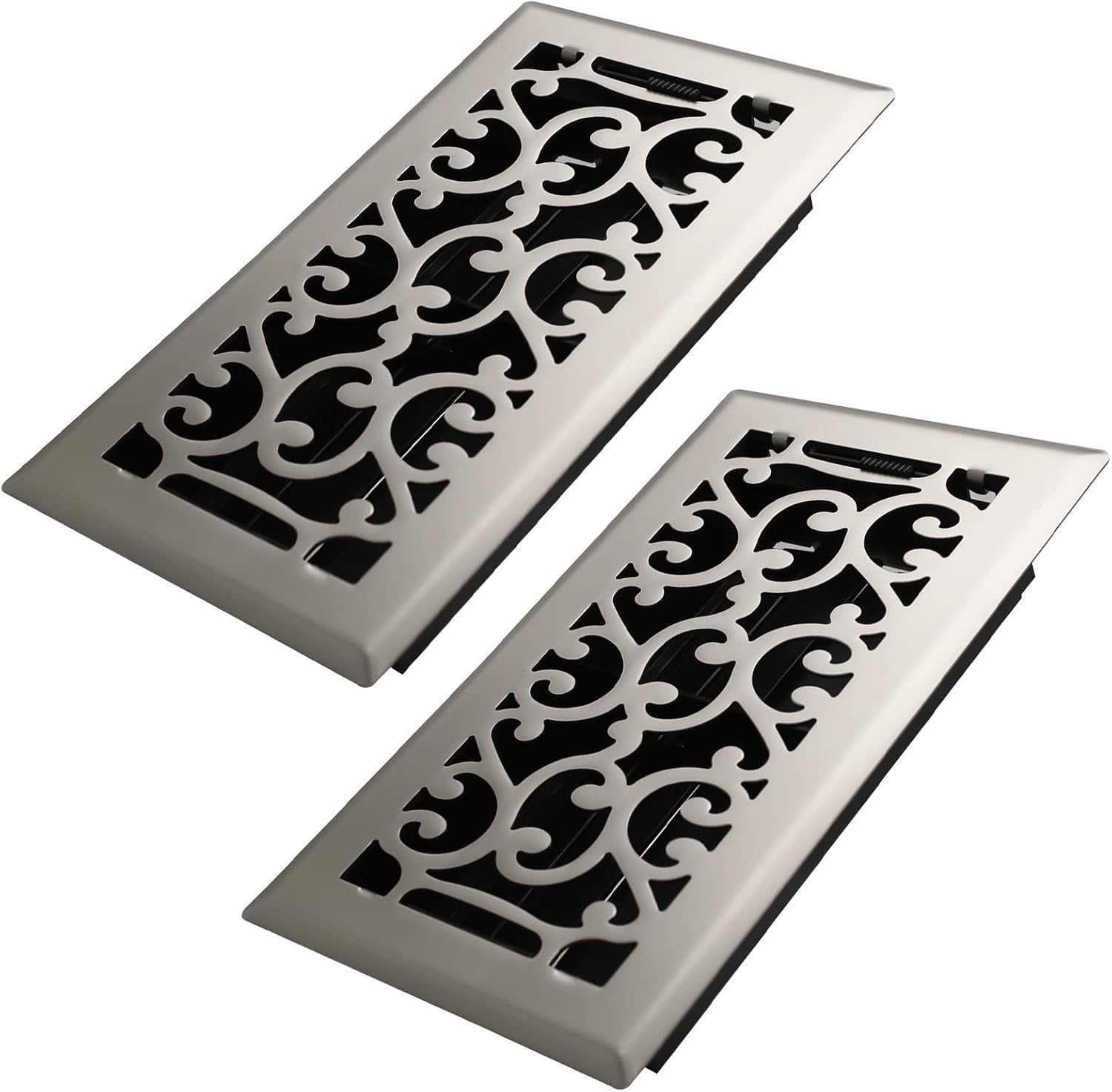 4x8 Inches 2 Pack Heavy Duty Walkable Floor Register - Easy Adjust Air ...