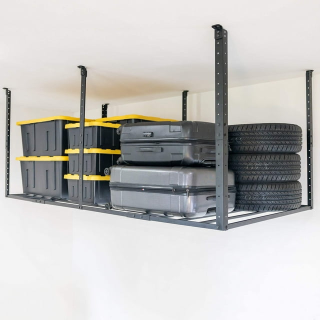 4x8 Overhead Garage Shelving | Ceiling Storage Rack - Walmart.com