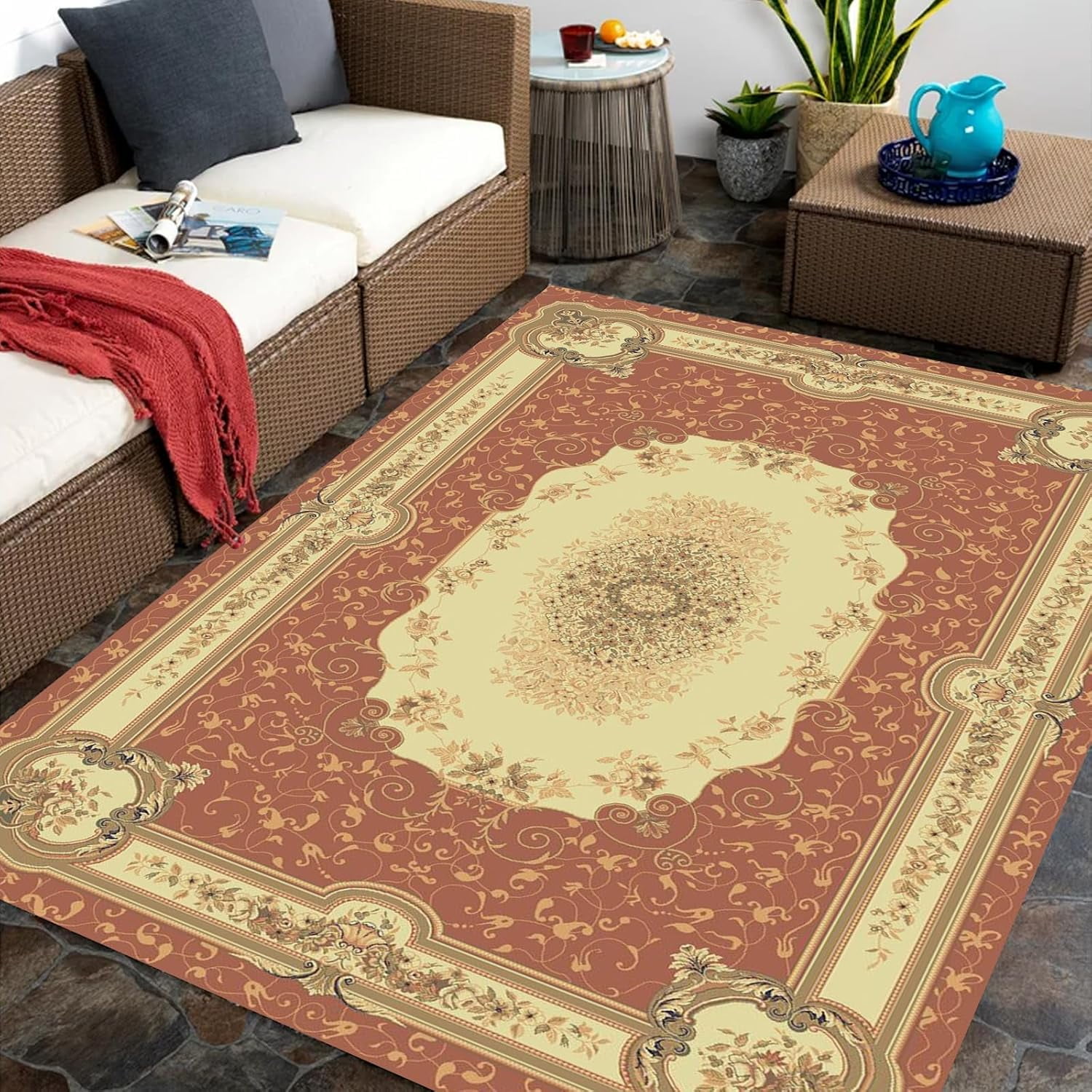 4x8ft Modern Washable Area Rugs For Bedroom Throw Non-Slip Thin Kitchen ...