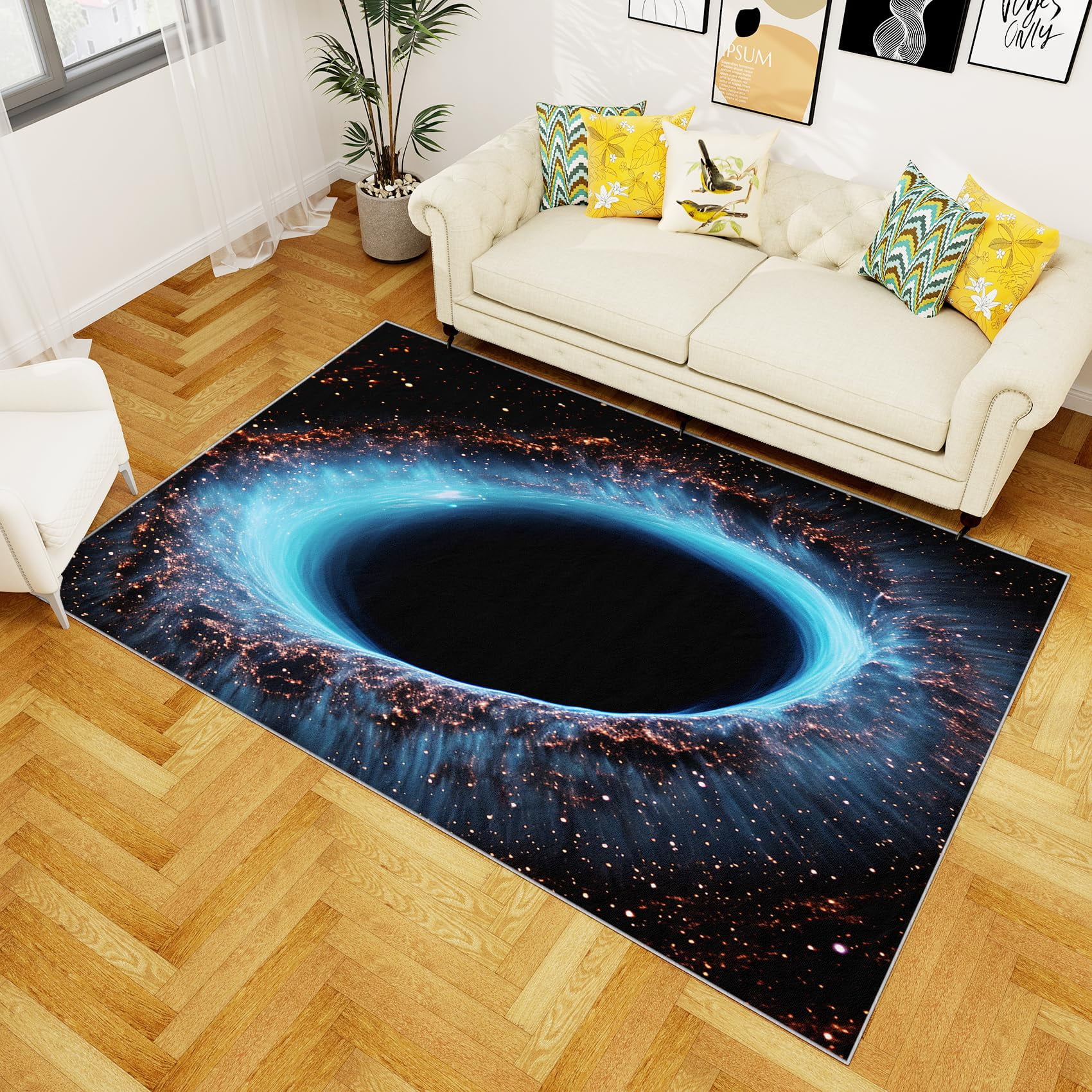 4x8ft Optical Illusion Rug Hole - Optical Illusion Rug - 3D Vortex ...
