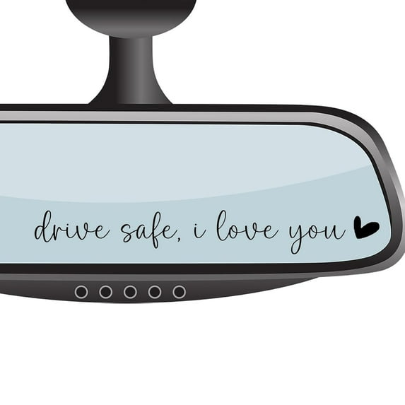 4xDrive Safe,I Love You Rearview Mirror Decal,Cute Car Decal For Women ...