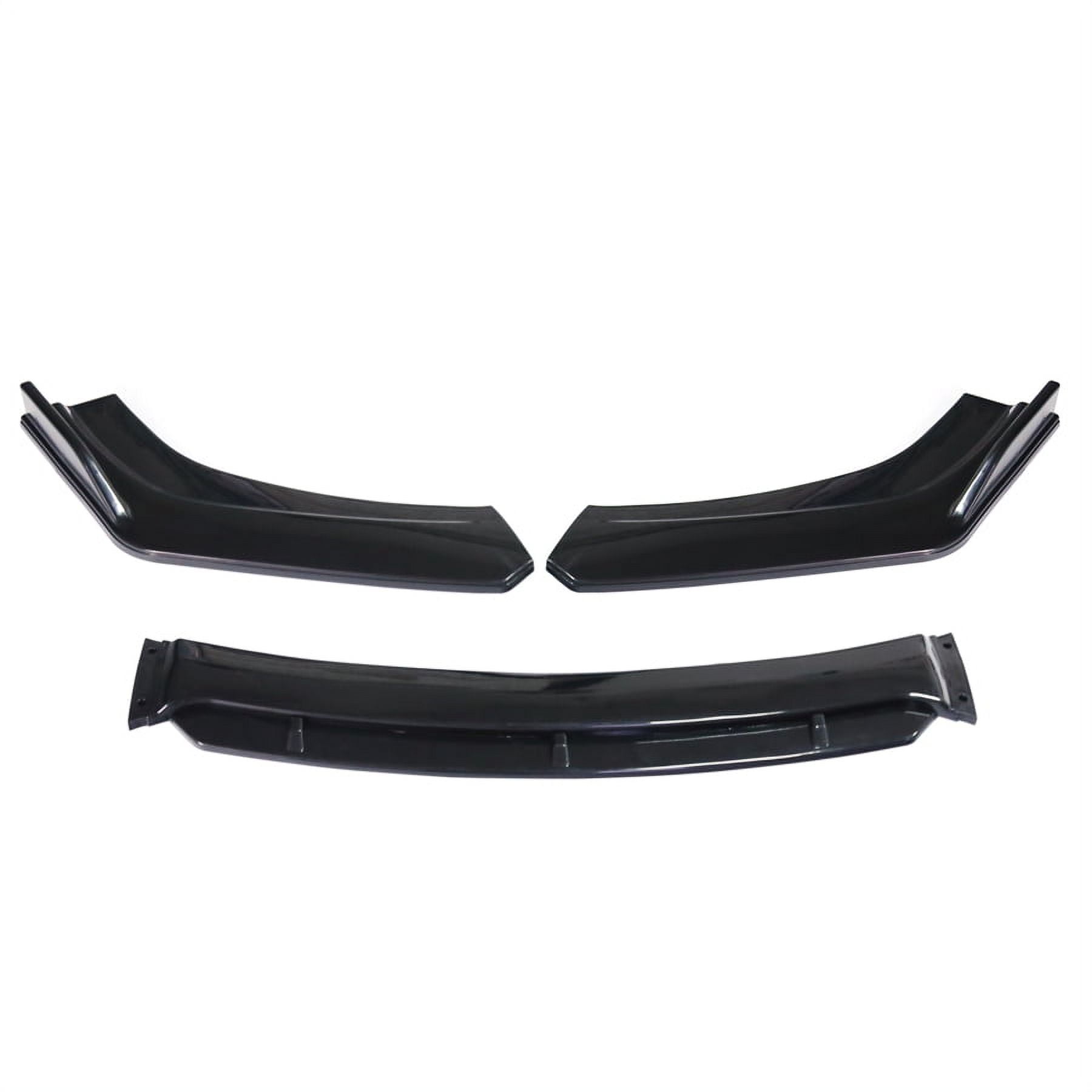 4xGlossy Black Car Front Bumper Splitter Lip Diffuser Spoiler Body Kit ...