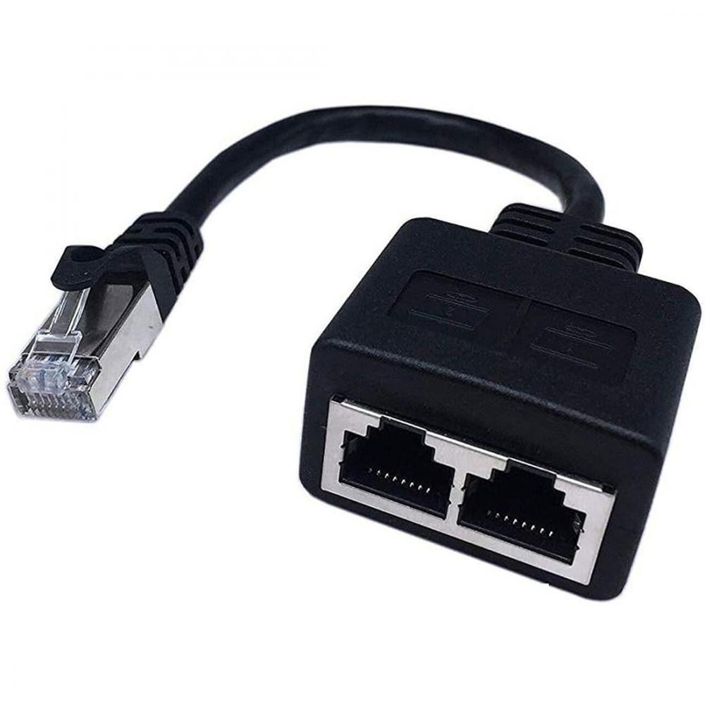 4XEM 2-to-1 RJ45 Splitter Cable Adapter - F/M- CAT6 - Network (RJ-45 ...