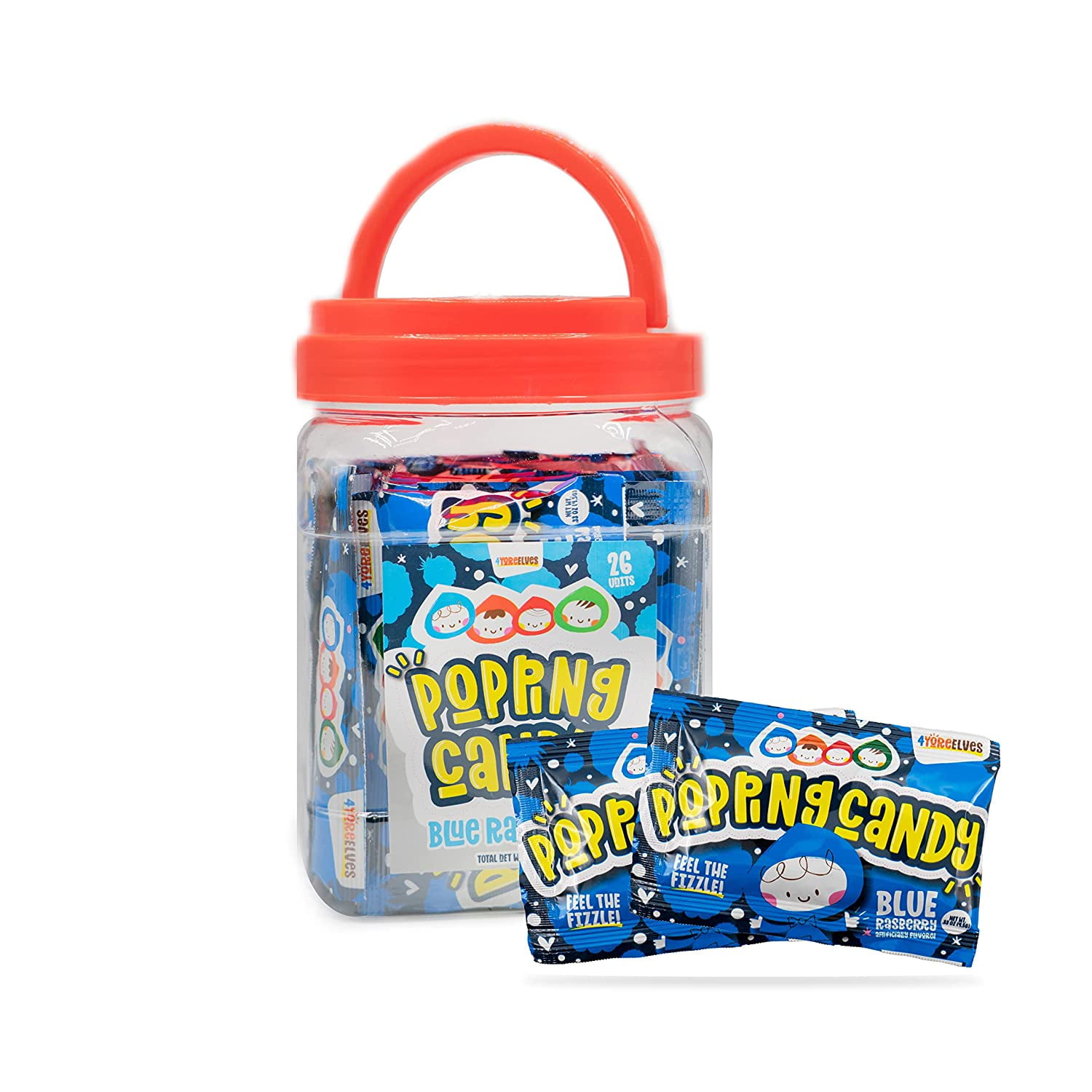 4yoreElves Blue Rasberry Popping Candy 26 pack - Walmart.com
