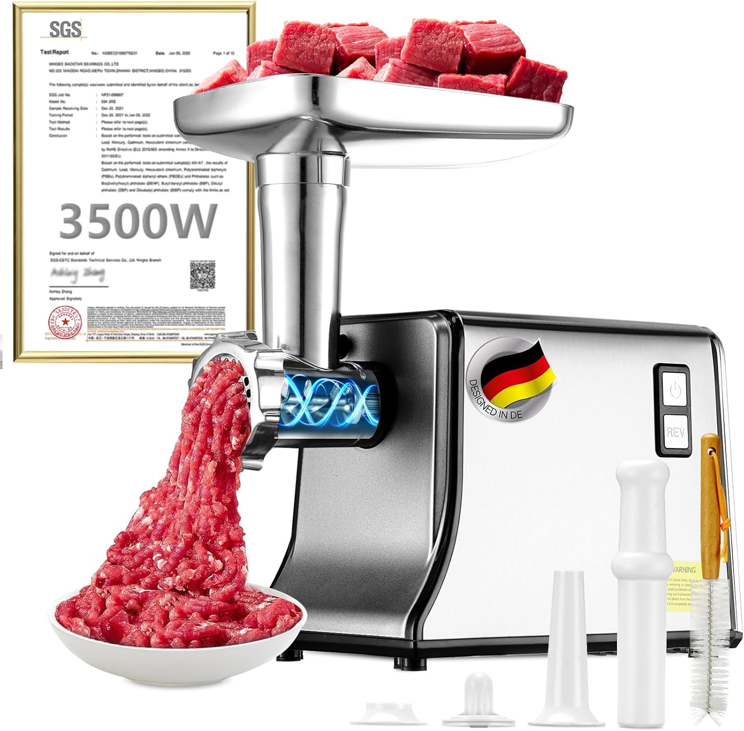 5.0 Upgrade Electric Meat Grinder【NO.1 Germany 3500W Super Motor】【SGS ...
