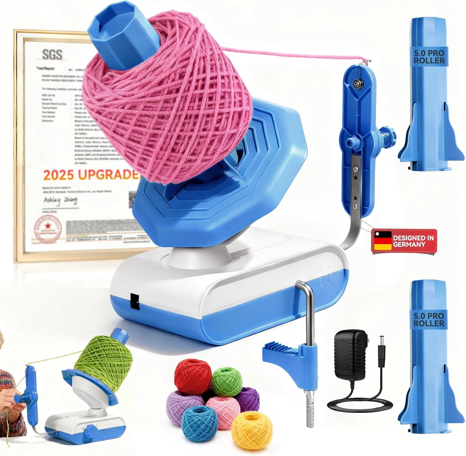 5.0 Upgraded Electric Yarn Winder【Top1 RPM German Motor】【SGS-Grade ...