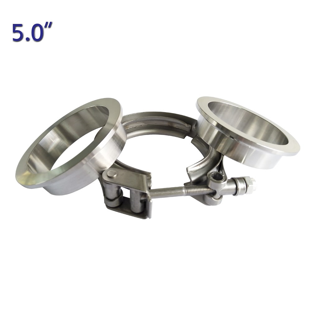 5,0 pouces-Quick release V-Band Flange & Clamp set for car Turbo ...