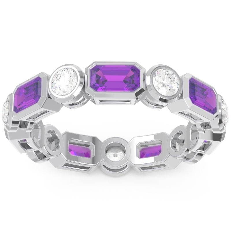 5.00 Carat Beautiful Natural Diamond Amethyst Gemstone Anniversary ...