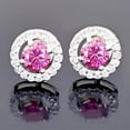 GEMHUB 5.00 Ct Pink Moissanite Stud Earrings Gold Vermeil – Anniversary ...