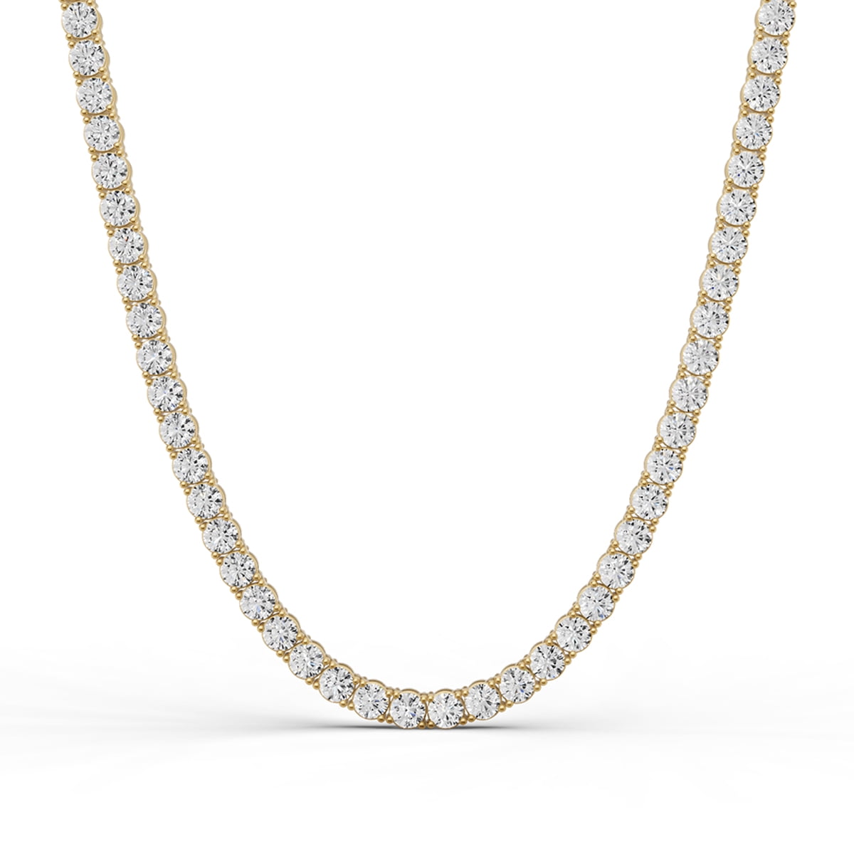 5.00 Ct.Tw. Lab-Grown Diamond 4-Prong 18" Necklace in 14K Yellow Gold ...
