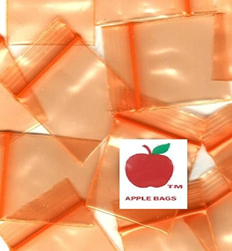 5,000 Orange 1.25"x1" 2mil Apple Resealable Bags 12510 1.25X1 5000 ...
