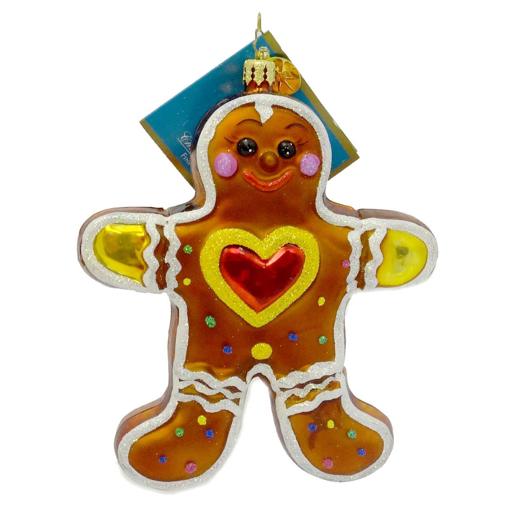 5.00In Can Catch Me, Glass, Ornament Charity Heart Ginger 1012345 ...