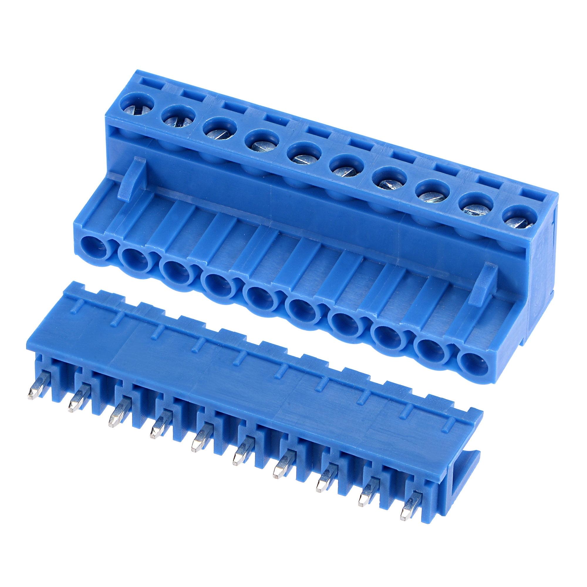 5.08mm Pitch 10 Pin 15A PCB Mount Screw Terminal Block Straight Plug-in ...