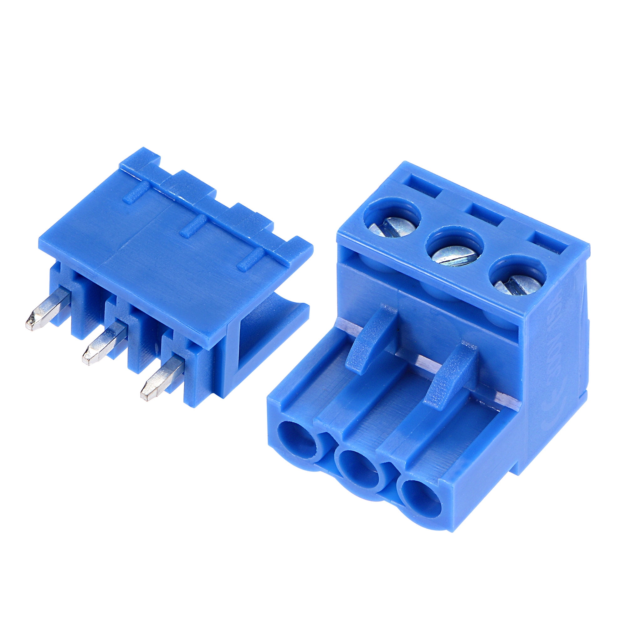 5.08mm Pitch 3 Pin 15A PCB Mount Screw Terminal Block Straight Plug-in ...
