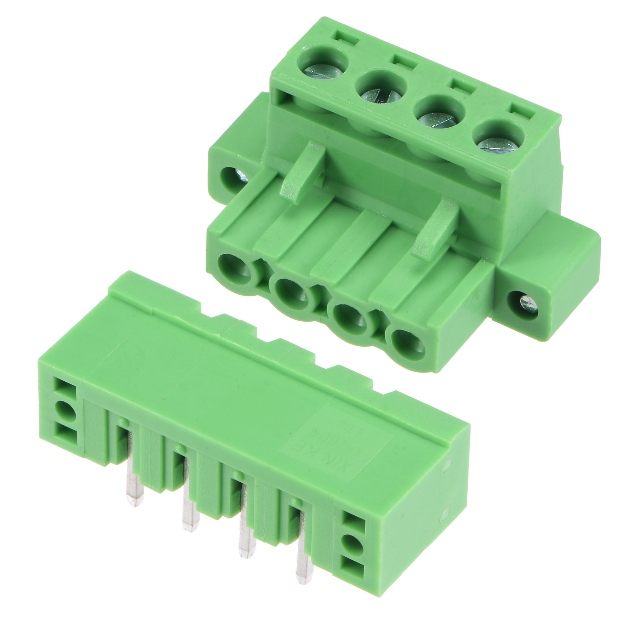 5.08mm Pitch 4 Pin 10A PCB Mount Screw Terminal Block Plug-in for ...