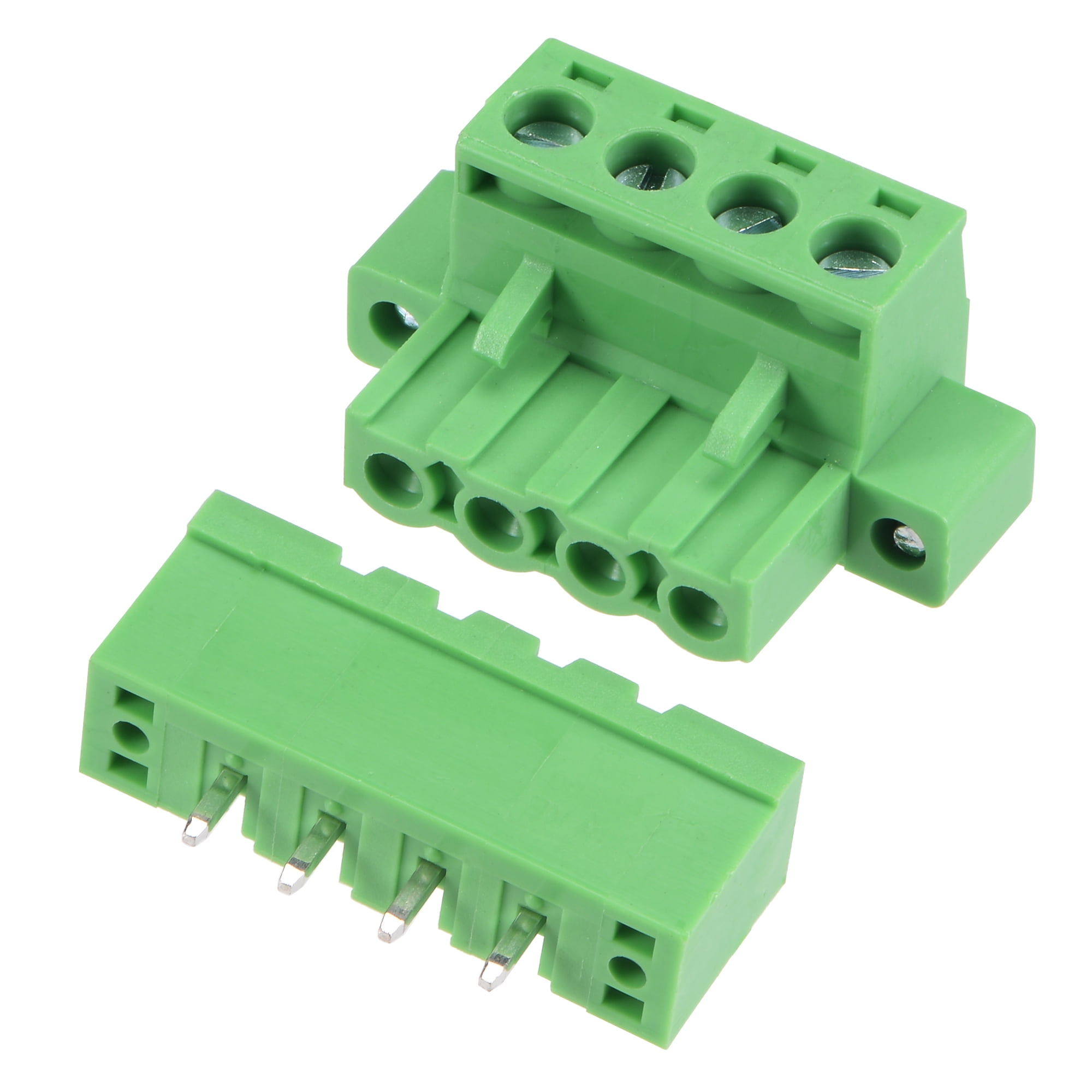 5.08mm Pitch 4 Pin 10A PCB Mount Screw Terminal Block Straight Plug-in for Electrical ...