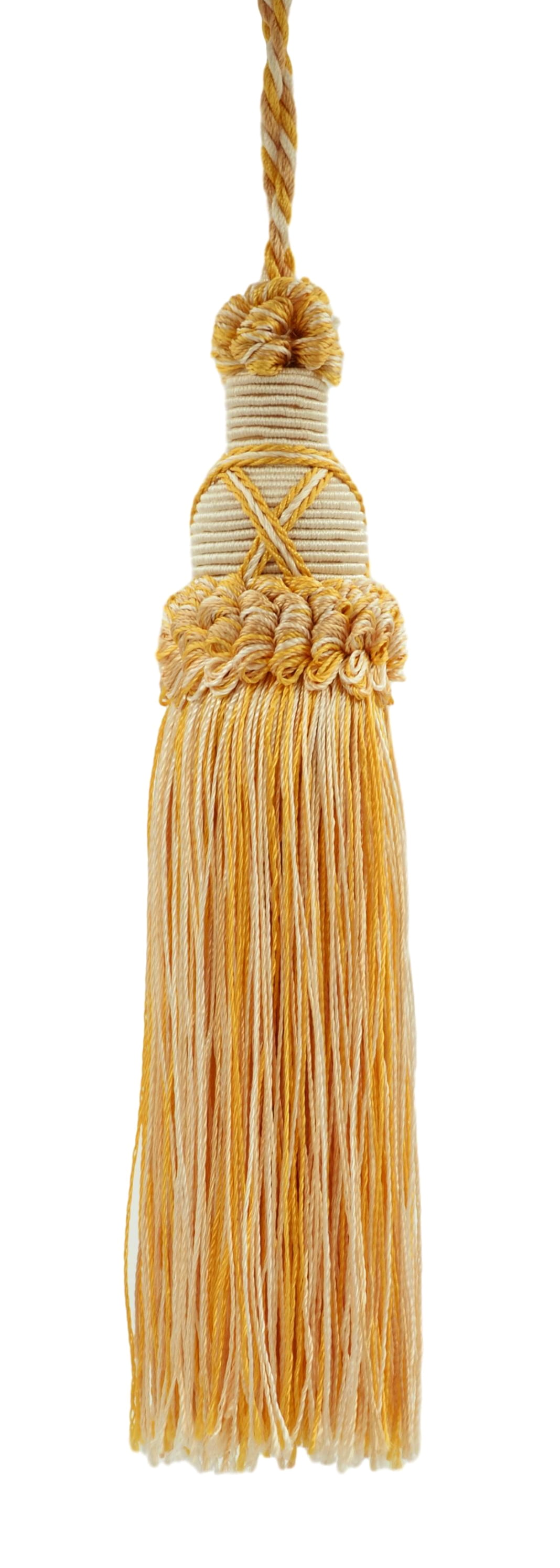 5 1/2" (14cm) Key Tassel, 4" (10cm) Loop with Criss Cross Design # KTIC ...