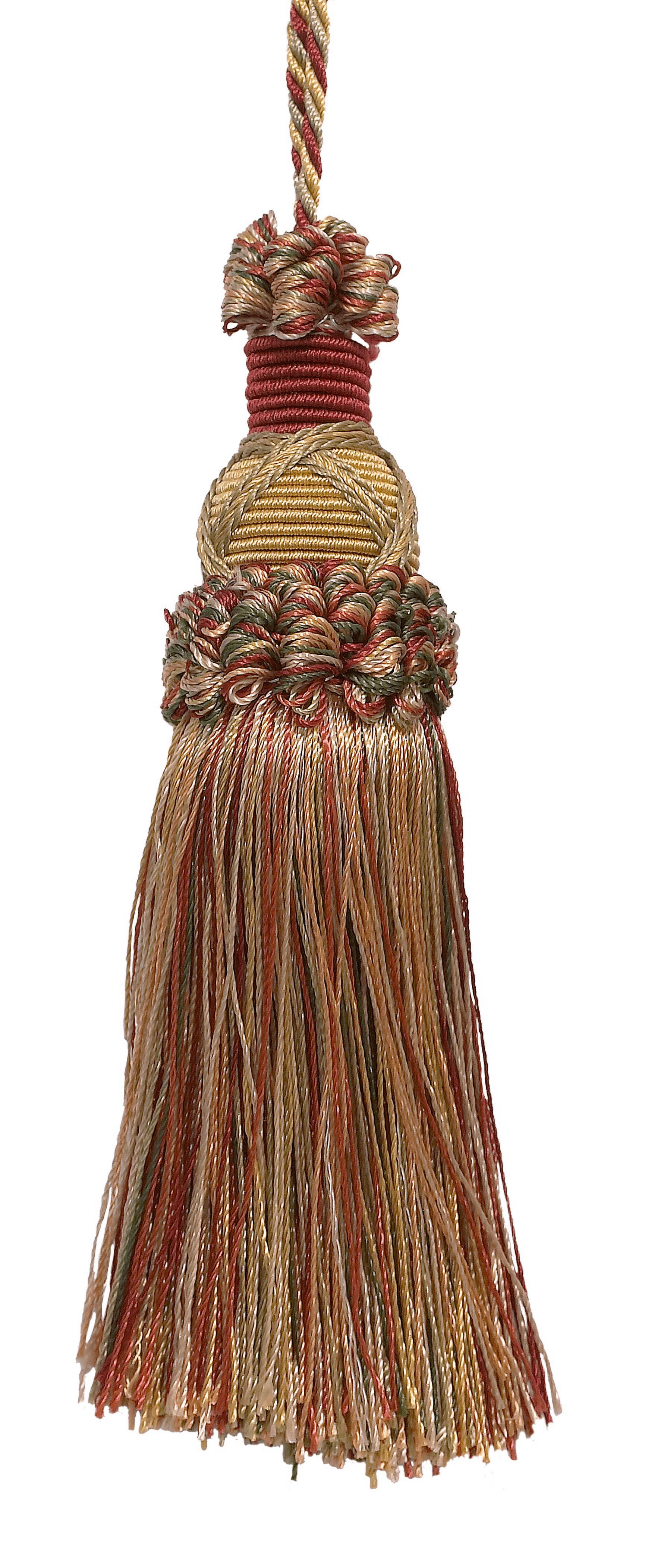 5 1/2" (14cm) Key Tassel, 4" (10cm) Loop with Criss Cross Design # KTIC ...