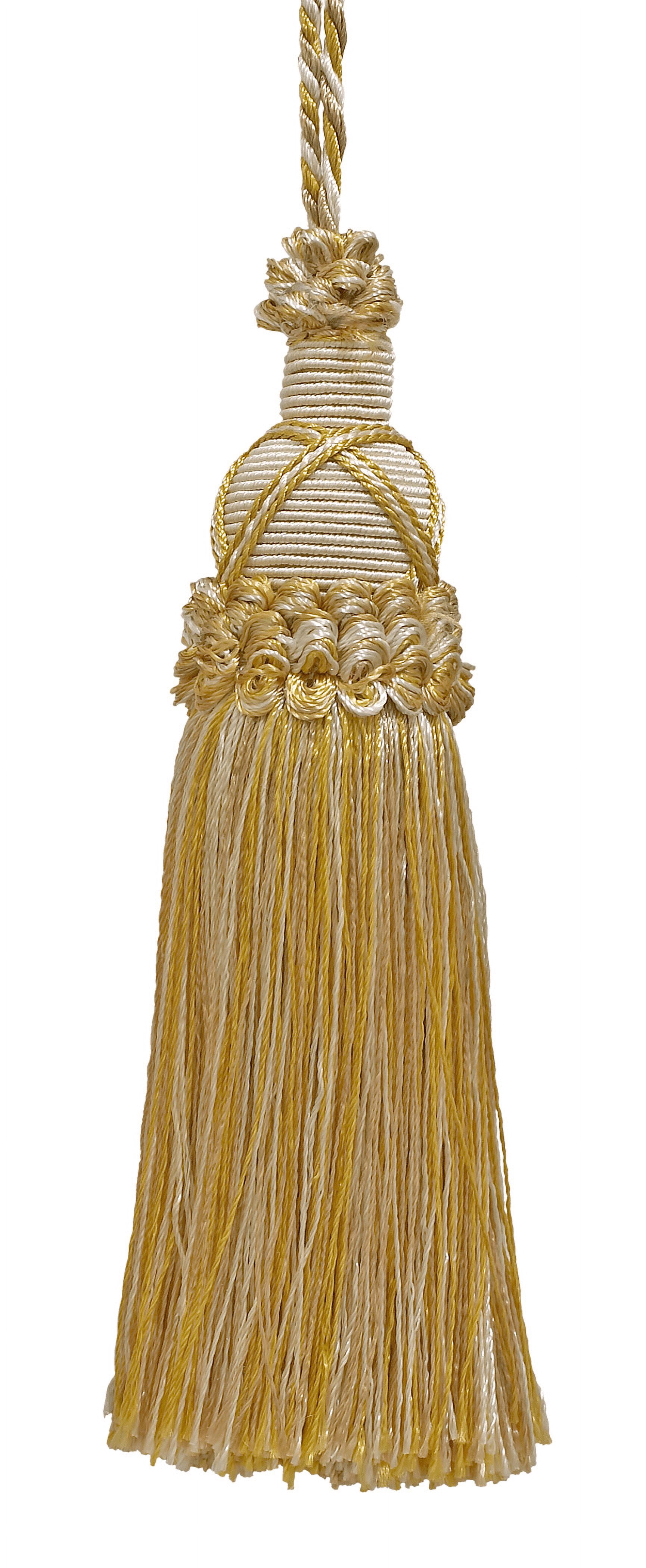 5 1/2" (14cm) Key Tassel, 4" (10cm) Loop with Criss Cross Design # KTIC ...