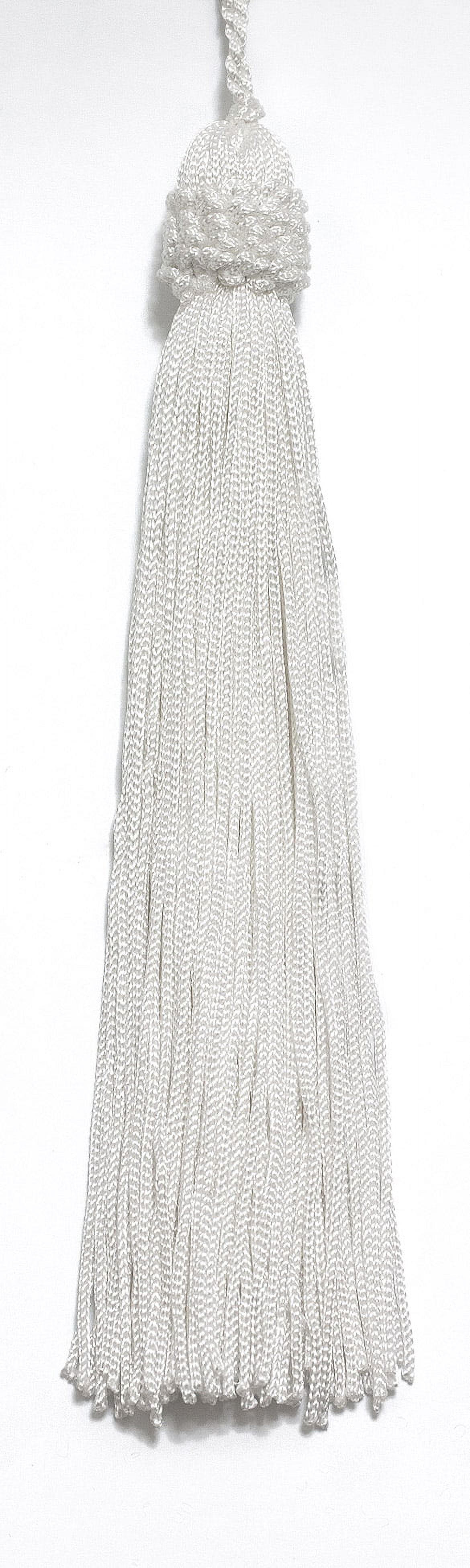 5 1/2" (14cm) Small Crown Tassel | Craft Tassel # CT055,, Pure White # ...