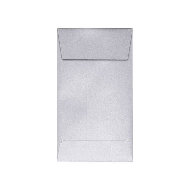 #5 1/2 Coin Envelopes (3 1/8 x 5 1/2) - Silver Metallic (50 Qty ...