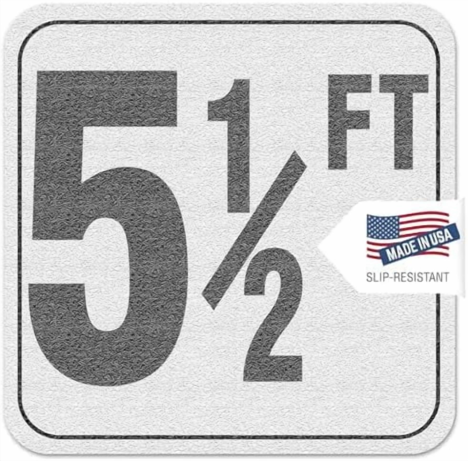 , 5 1/2 FT Pool Depth Markers, 6x6 Inches w/ 4" Font Vinyl Pool ...