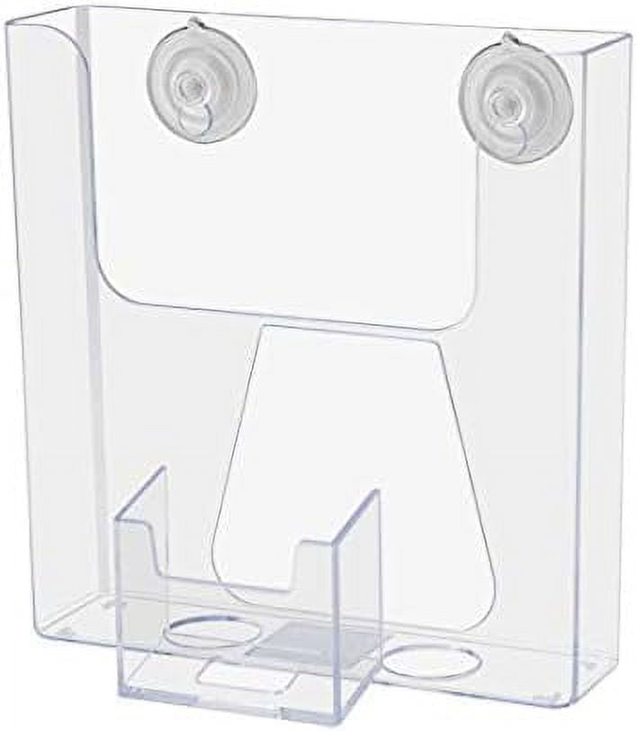 5 1/2" W Brochure Holder With Vertical Business Card Slot Maps Menu ...
