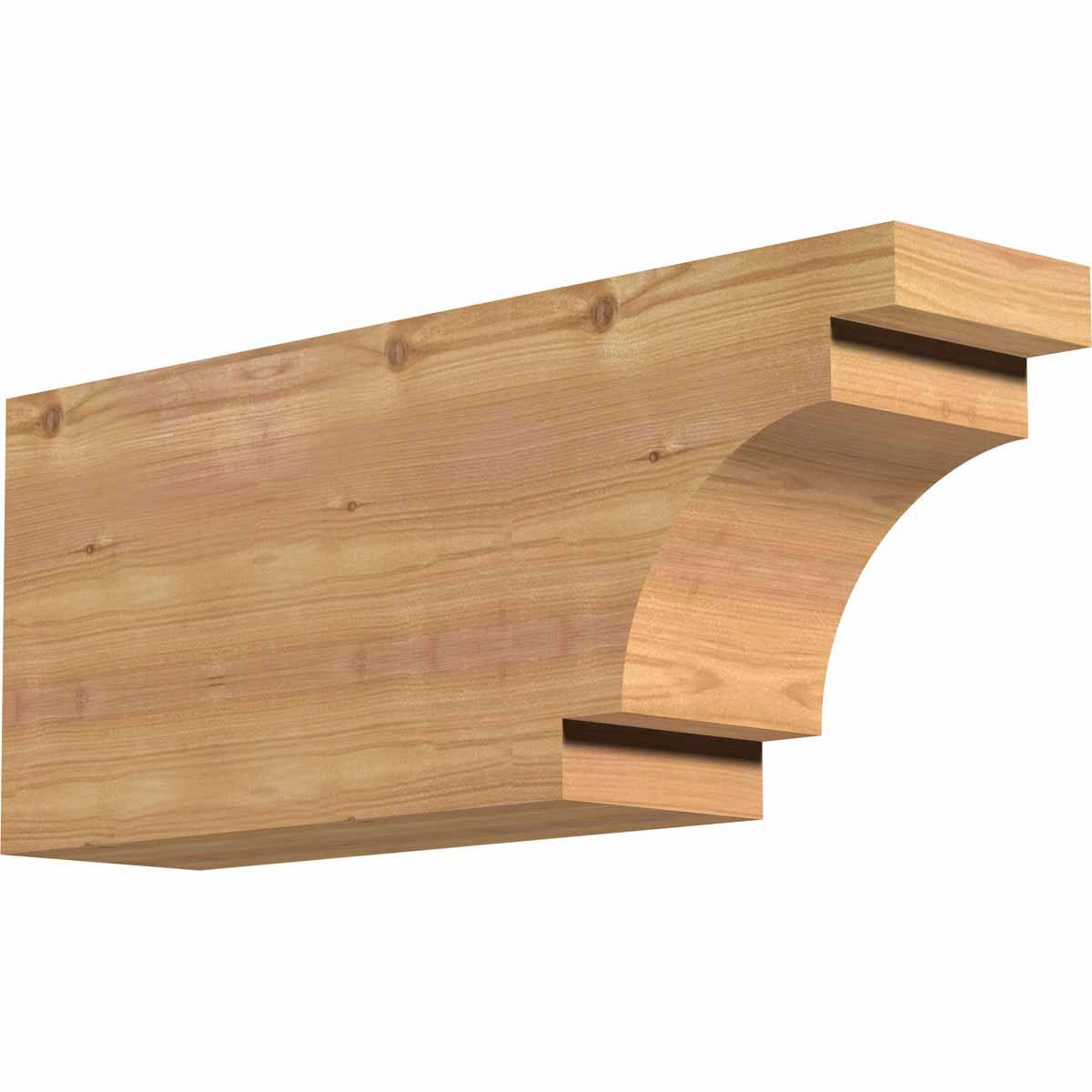 5 1/2"W x 10"H x 24"L Mediterranean Smooth Rafter Tail, Western Red ...