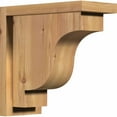5 1/2"W x 12"D x 12"H Newport Smooth Corbel w/Backplate, Western Red ...