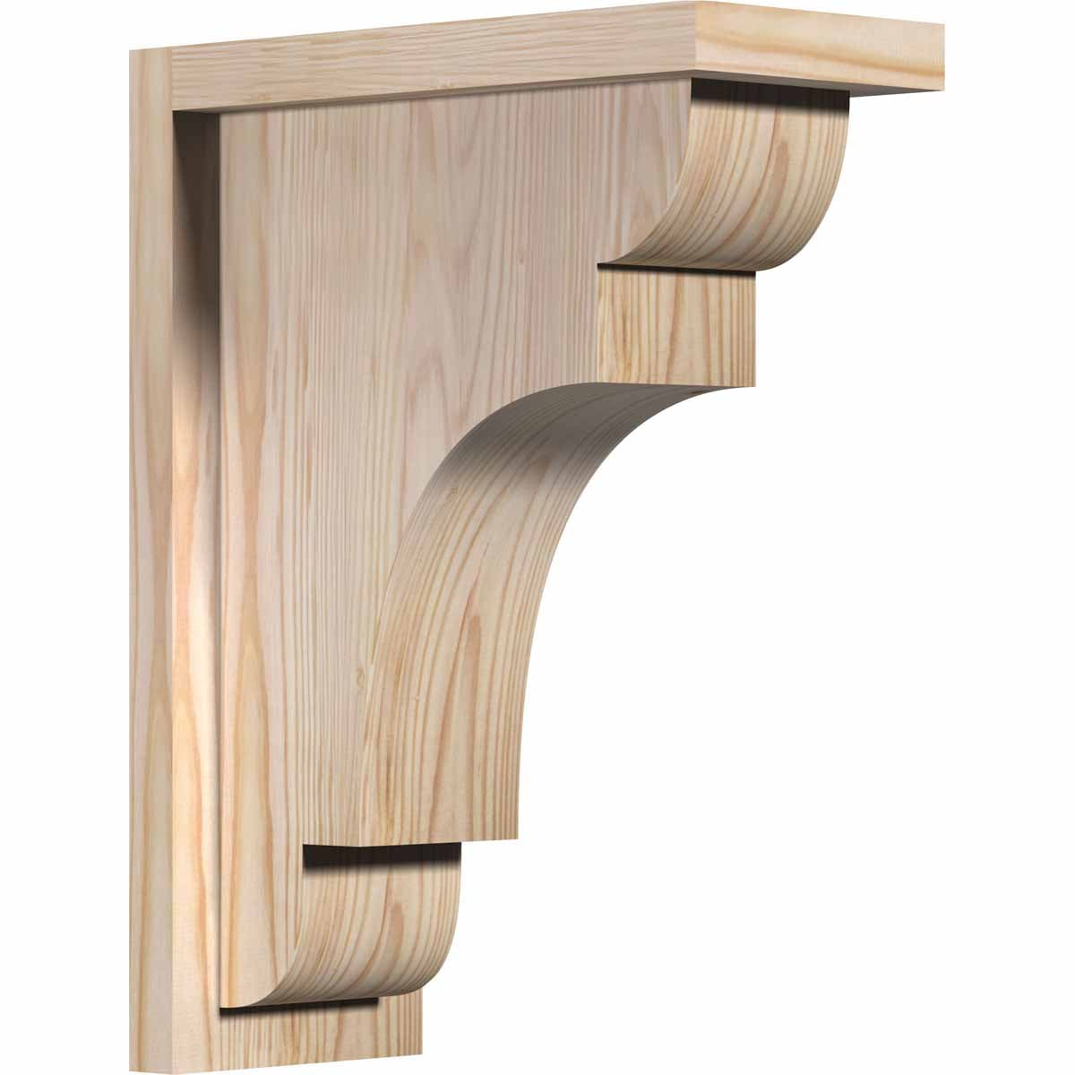 5 1/2"W x 12"D x 16"H New Brighton Smooth Corbel w/Backplate, Douglas ...