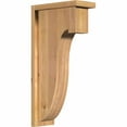 5 1/2"W x 12"D x 24"H Del Monte Smooth Corbel w/Backplate, Western Red ...
