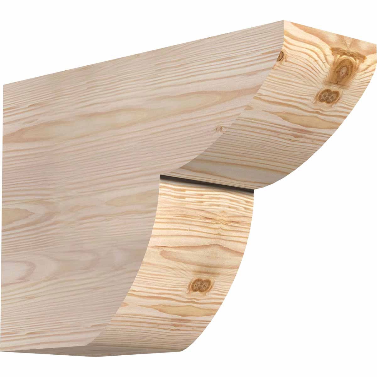 5 1/2"W x 12"H x 16"L Crestline Smooth Rafter Tail, Douglas Fir ...