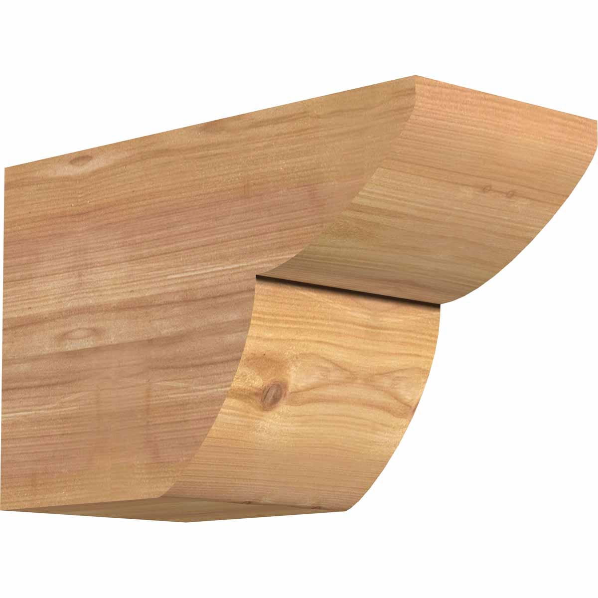 5 1/2"W x 8"H x 12"L Crestline Smooth Rafter Tail, Western Red Cedar ...