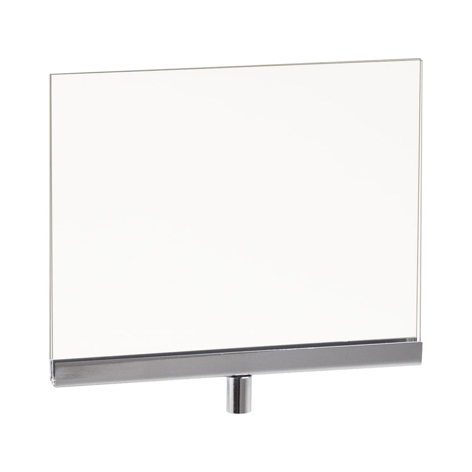 5 1/2 in. H x 7 in. W Acrylic Sign Holder with Chrome Channel for Stem ...
