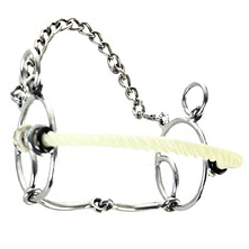 5 1/2 in Hilason Horse Bit Stainless Steel Rope Curb Chain Divided ...