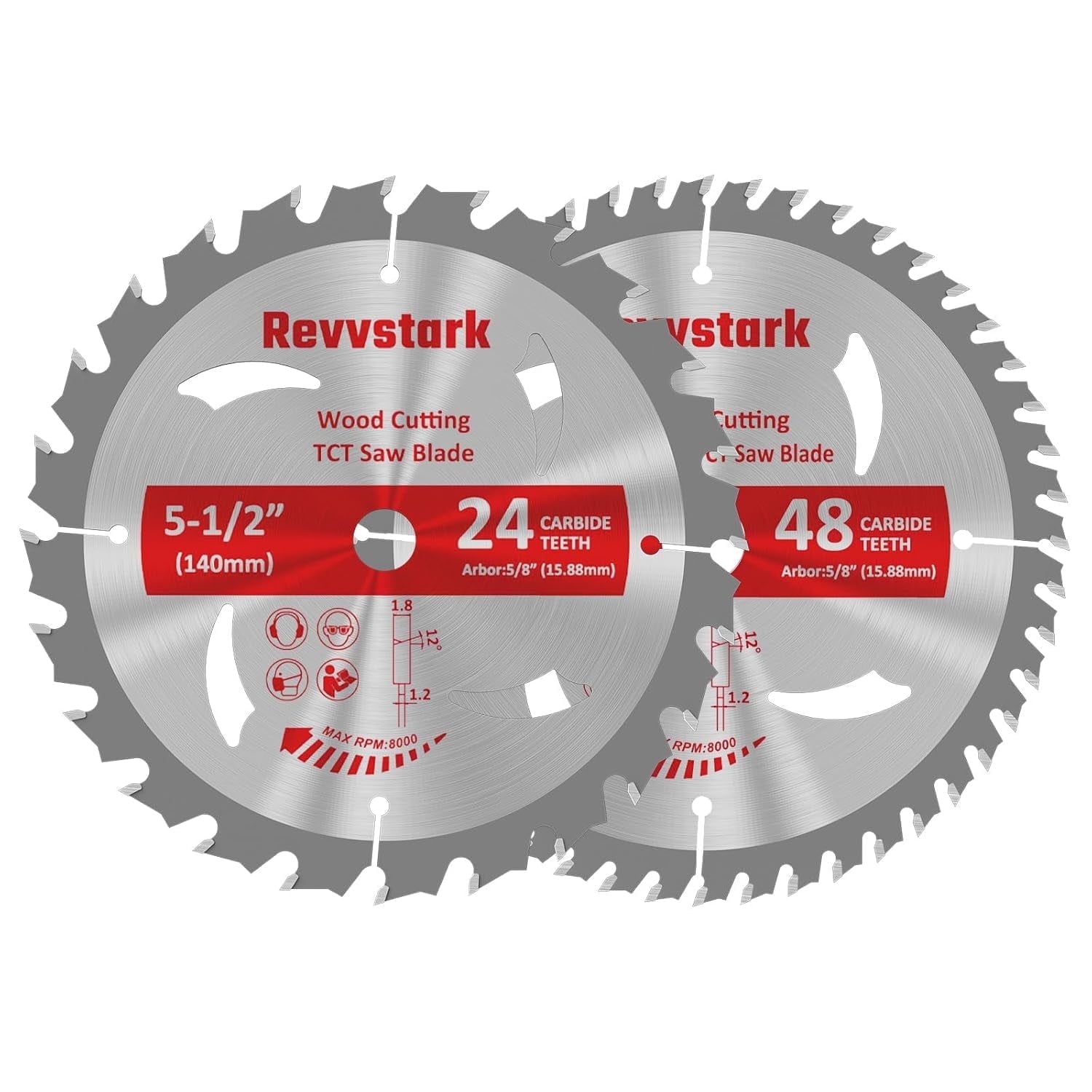 5-1/2-inch Circular Saw Blades 24 Tooth & 48 Tooth, Carbide Tipped ...